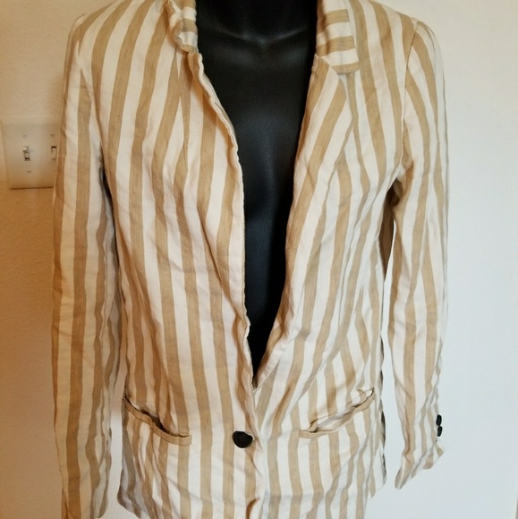 Zara | Jackets & Coats | Zara Linen Blazer | Poshmark